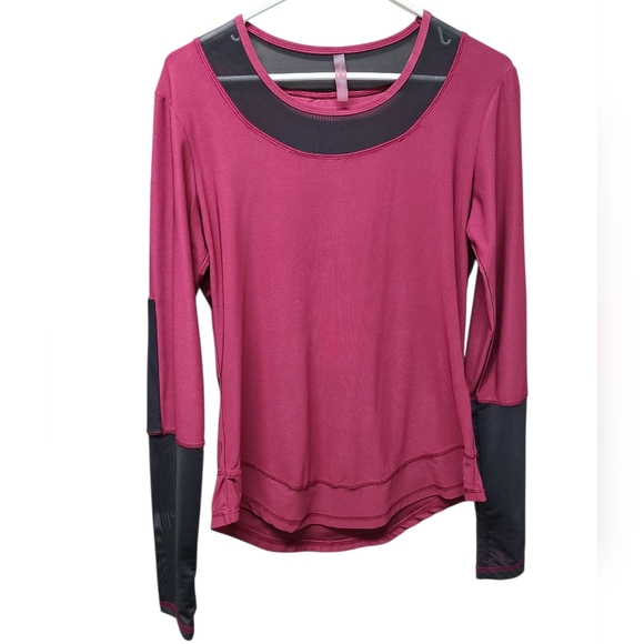 Gottex | Tops | X By Gottex Womens Maroon And Black Long Sleeve ...